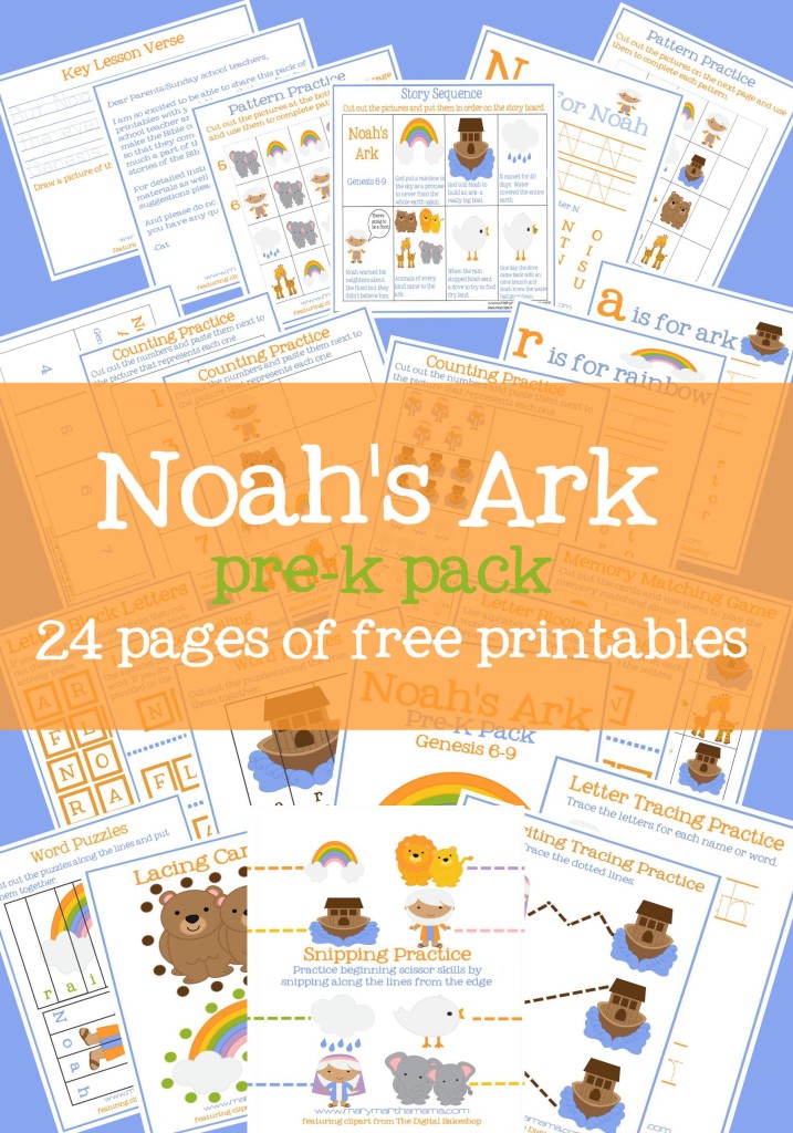 FREE Noah's Ark PreK Pack
