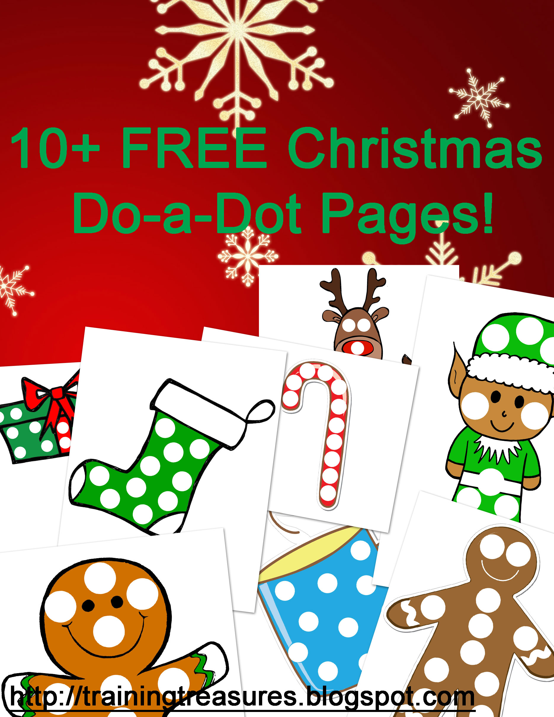 FREE 10 Christmas Dot-a-Dot Pages