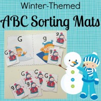 FREE Winter Themed ABC Sorting Mats and Cards