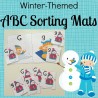 FREE Winter Themed ABC Sorting Mats and Cards
