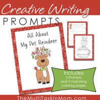 FREE "All About My Pet Reindeer" Creative Writing Prompts