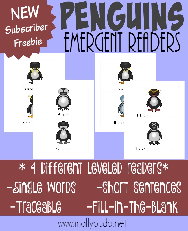 FREE Penguins Emergent Readers
