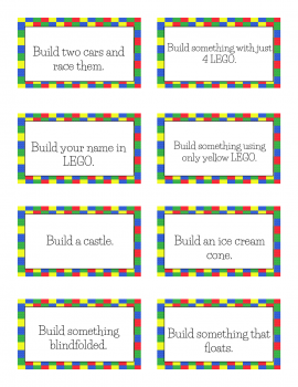 Free Printable LEGO Challenge Cards!