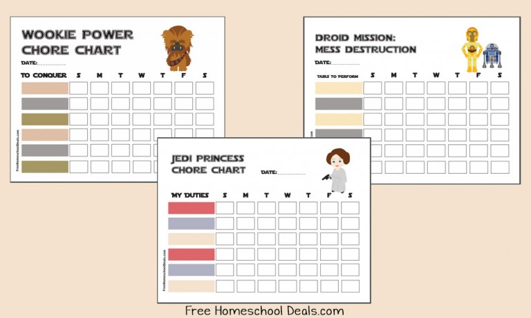 Free Printable Star Wars Chore Charts (instant download!)