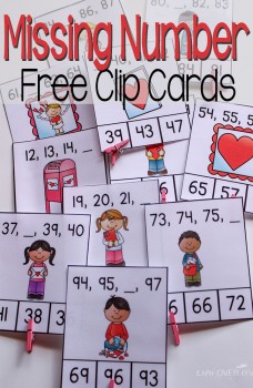 FREE Valentines Missing Number Cards