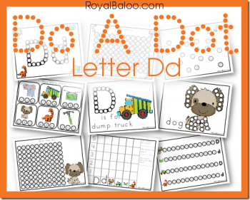 FREE Letter D Dot-a-Dot Pages
