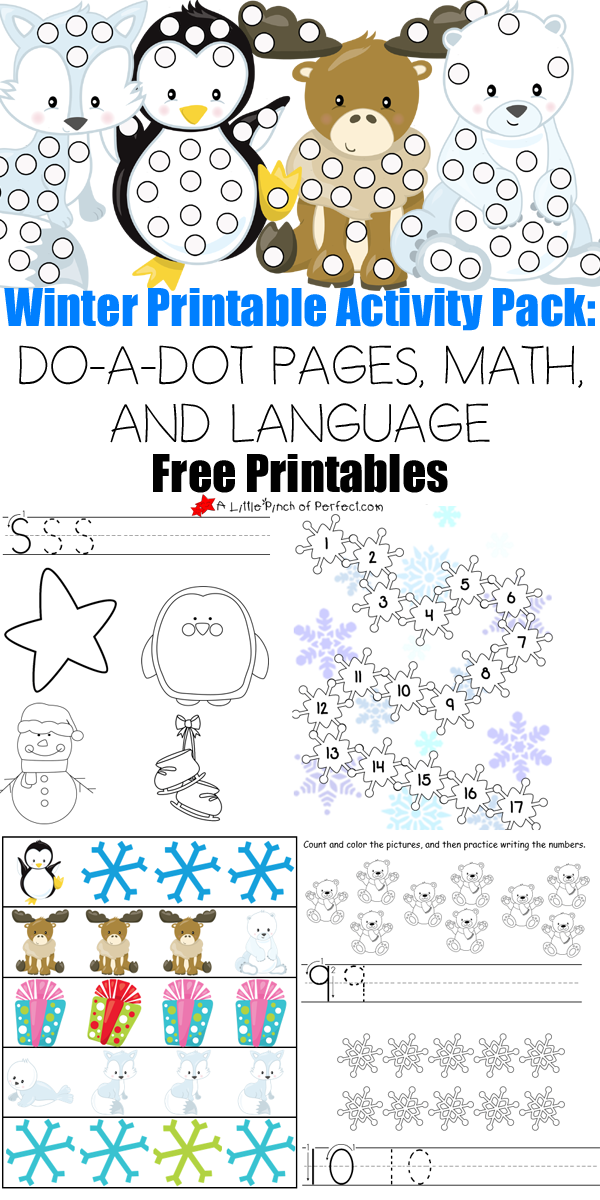 FREE 30 Page Winter Printables Pack