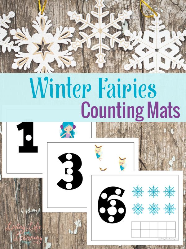 FREE Winter Fairy Counting Mats