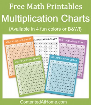 FREE Math Chart Printables