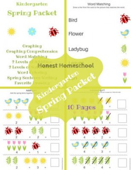 Free Spring Packet for Kindergarten
