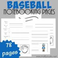 FREE Baseball Notebooking Pages