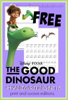 FREE Dinosaur Handwriting Set