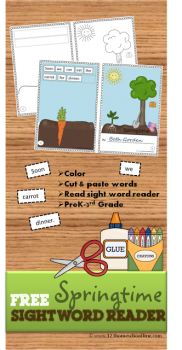 FREE Springtime Sight Word Reader