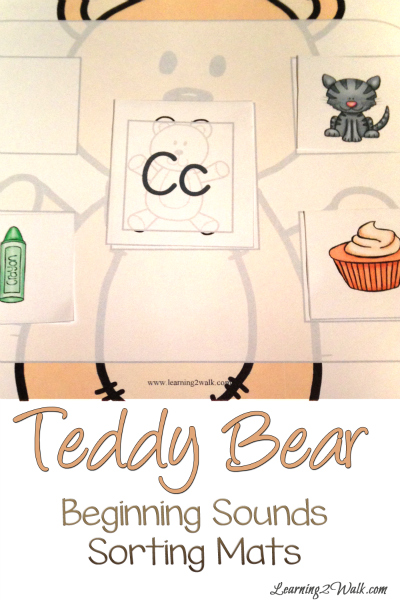 FREE Teddy Bear Beginning Sounds Mats