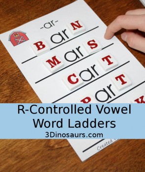 FREE R- Controlled Vowel Word Ladders