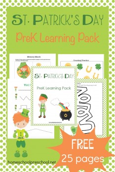 FREE St. Patrick's Day PreK Learning Pack