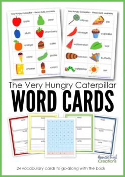 FREE Very Hungry Caterpillar Word Cards