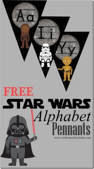 FREE Star Wars Alphabet Pennants