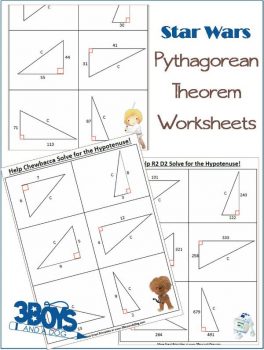 FREE Star Wars Pythagorean Theory Worksheets
