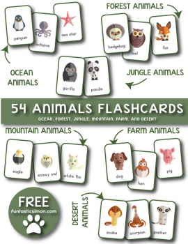 FREE 54 Animal Flashcards