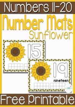FREE Sunflower Themed Mats