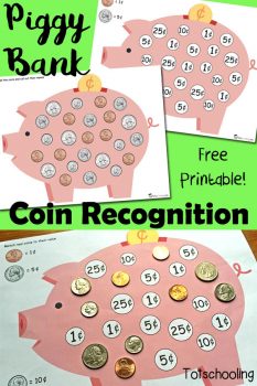 FREE Coin Recognition Printables