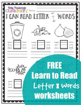 FREE I Can Read Letter I Words
