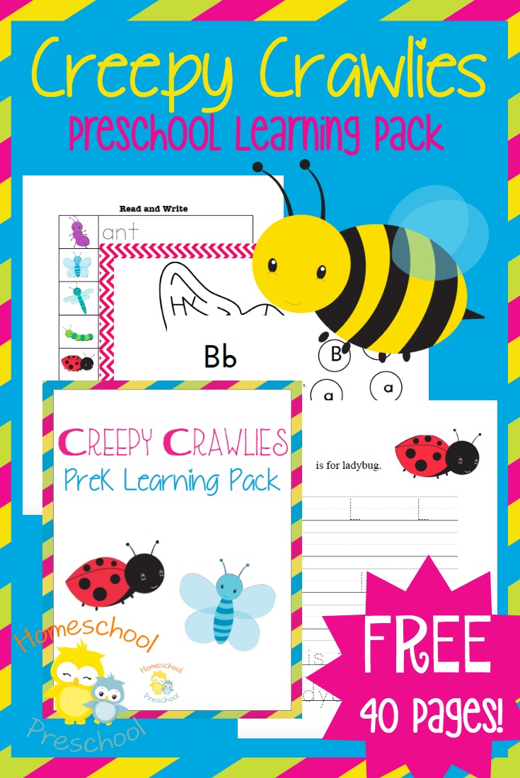FREE PreK Creepy Crawly Pack (40 Pages!)