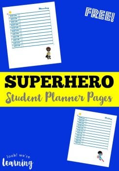 FREE Superhero Student Planner