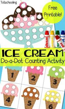 FREE Ice Cream Themed Dot Marker Pages