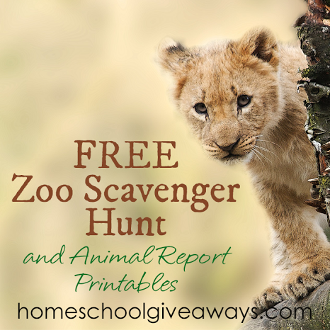 FREE Zoo Scavenger Hunt