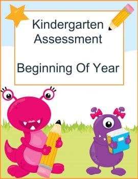 FREE Kindergarten Assessment Pack