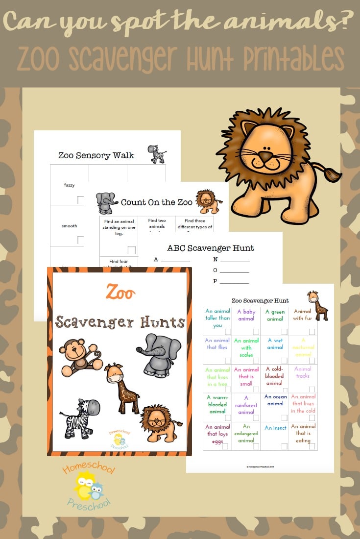 FREE Zoo Scavenger Hunt Pack