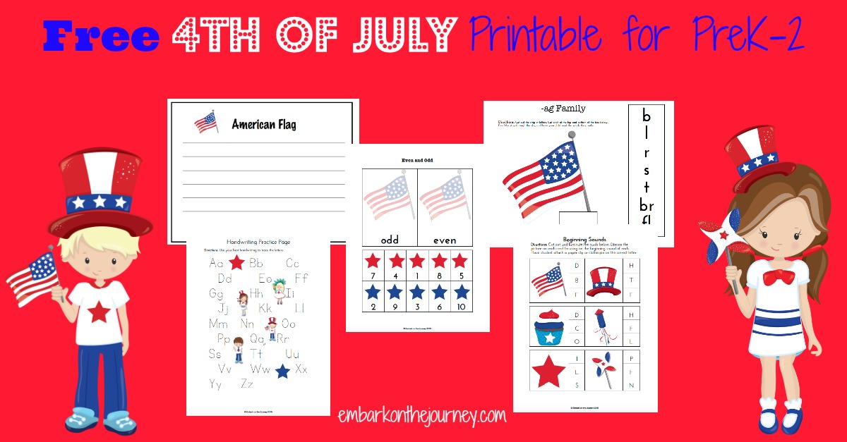 FREE 4th of July Pack for PreK- 2