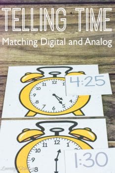 FREE Digital and Analog Time Telling Cards