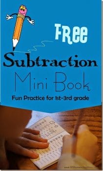 FREE Subtraction Mini Book