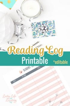 FREE Editable Reading Log