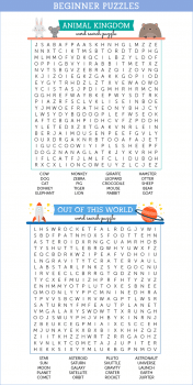 FREE Beginner Wordsearch Puzzles