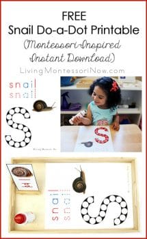 FREE Snail Dot a Dot Pages