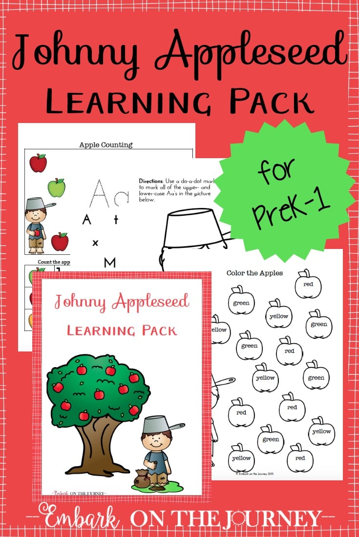 FREE Johnny Appleseed Learning Pack for PreK- 1