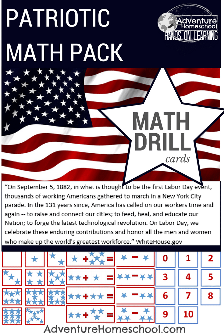 FREE Patriotic Math Drill Pack