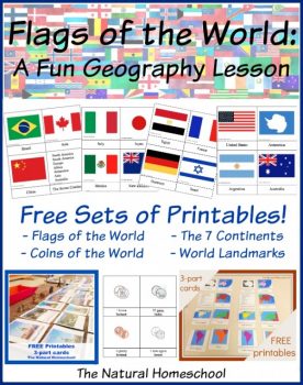FREE Flags of the World Geography Packs