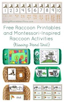 FREE Raccoon Printables for The Kissing Hand