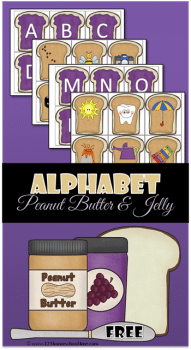 FREE Alphabet PB & J Themed Pack