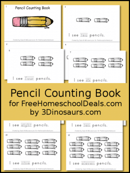 FREE PENCIL COUNTING BOOK PRINTABLES (Instant Download!)