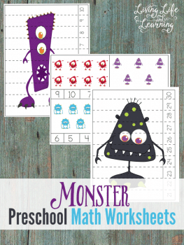 FREE Preschool Monster Worksheets