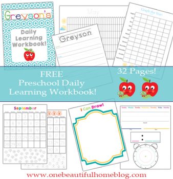FREE Preschool Daily Learning Pack
