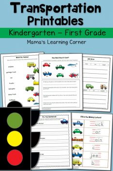 FREE Transportation Printables