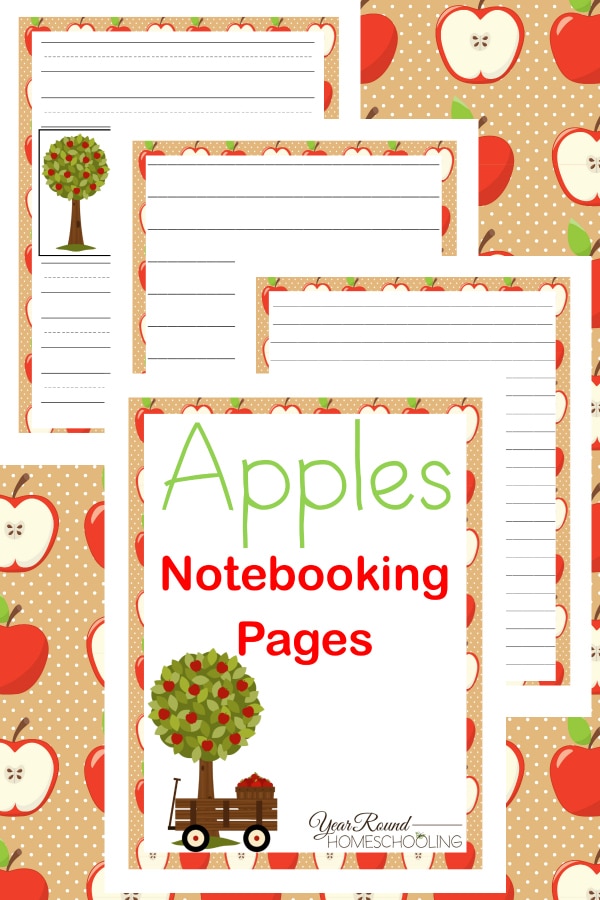 FREE Fall Apple Notebooking Pages