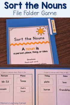 FREE Noun Sorting Pack